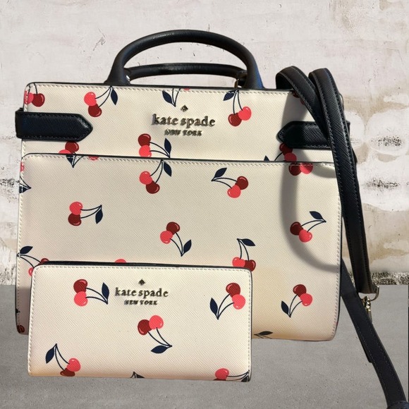 kate spade | Bags | Kate Spade Staci Dancing Cherrie Cherry Medium ...